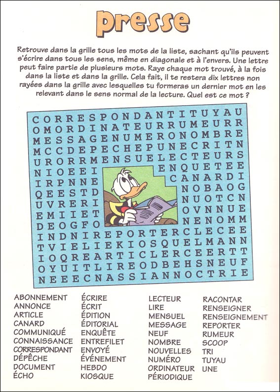 jeu du mot mystère Récré kids