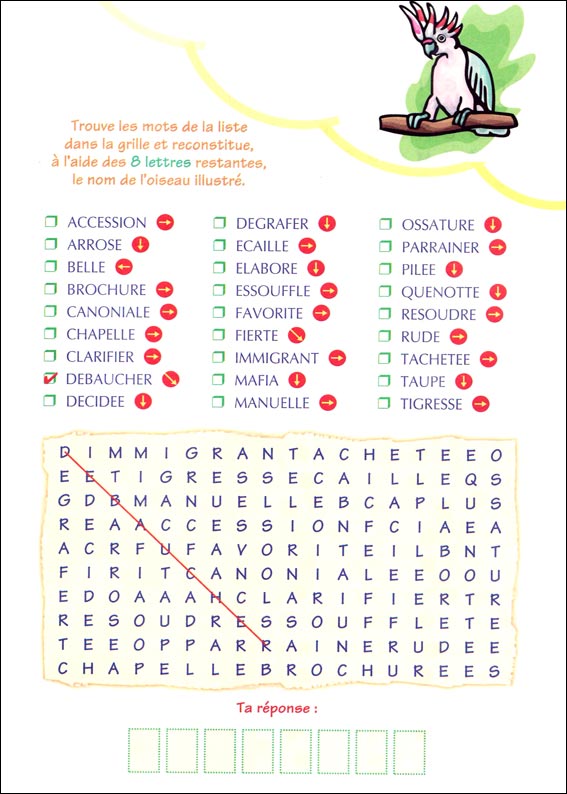 jeu du mot mystère Récré kids