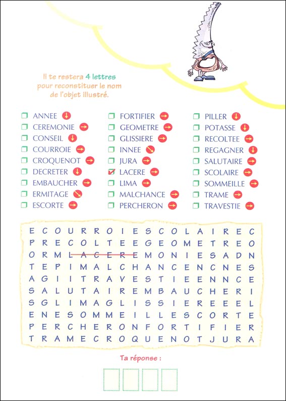 jeu du mot mystère Récré kids