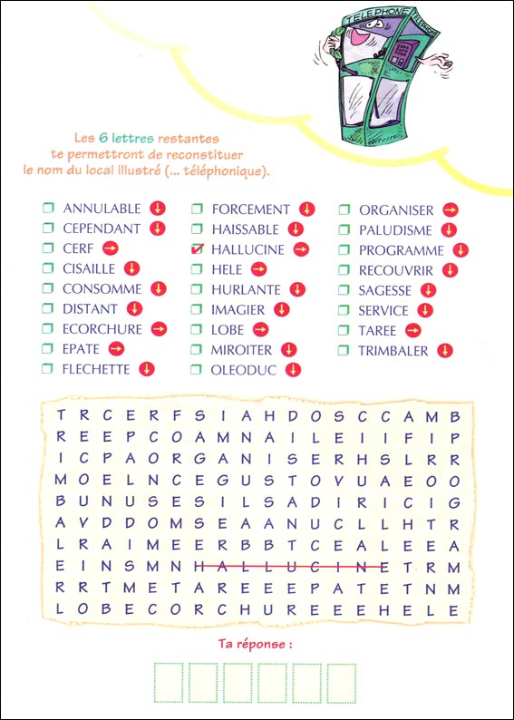 jeu du mot mystère Récré kids