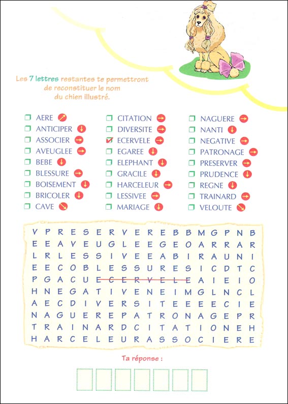 jeu du mot mystère Récré kids