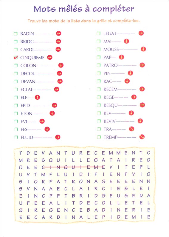 jeu du mot mystère Récré kids