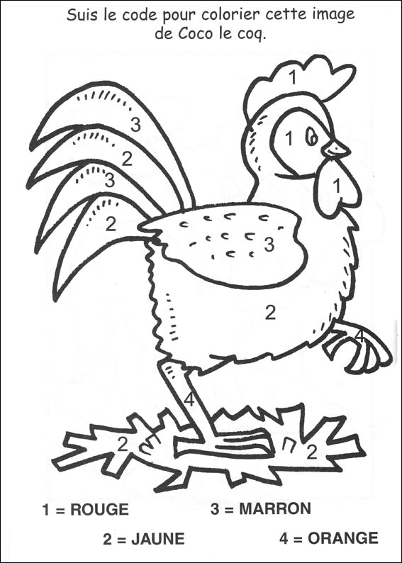 coloriage codé Récré Kids