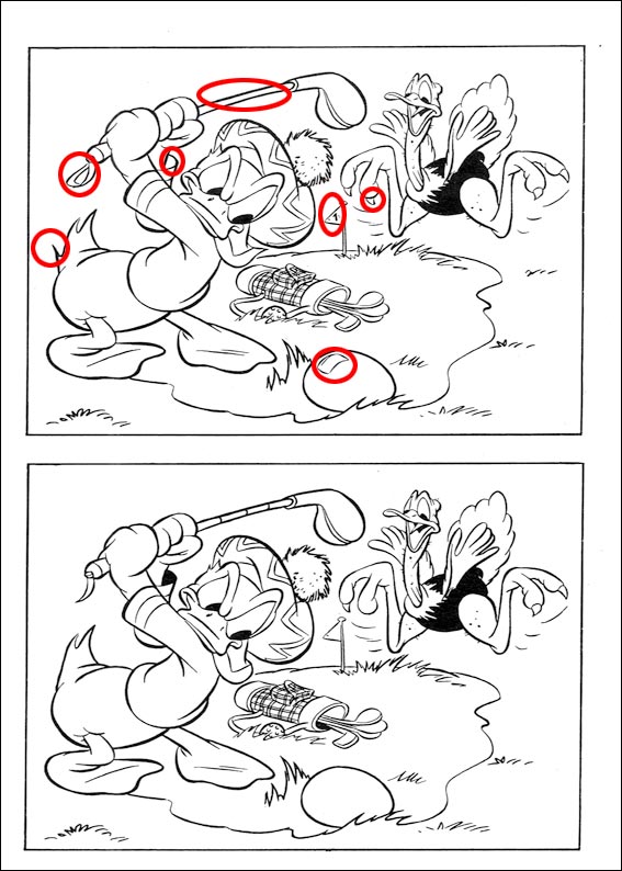 Solution au jeu des différences Récré kids