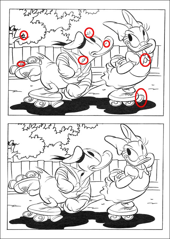 Solution au jeu des différences Récré kids