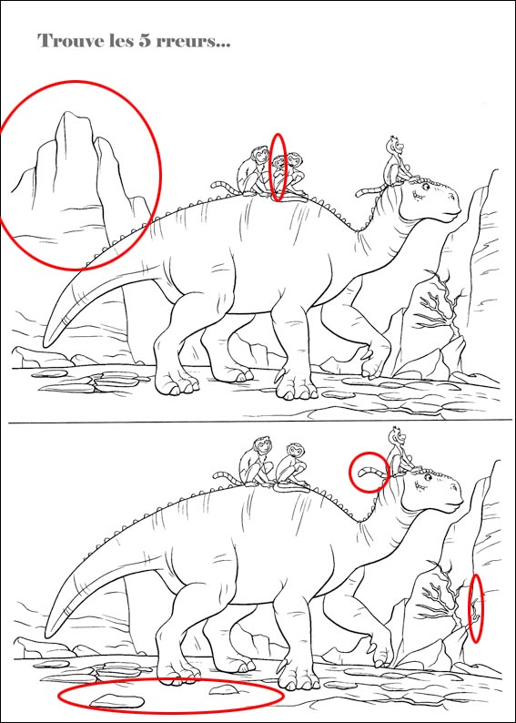 Solution au jeu des différences Récré kids