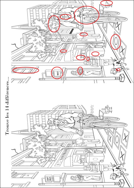 Solution au jeu des différences Récré kids