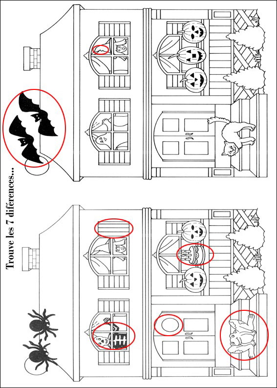 Solution au jeu des différences Récré kids