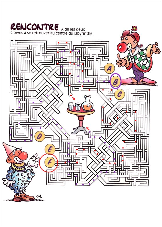 solution du jeu du labyrinthe Récré Kids
