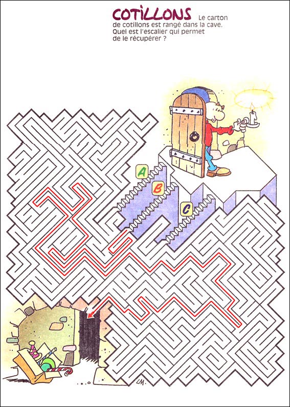 solution du jeu du labyrinthe Récré Kids