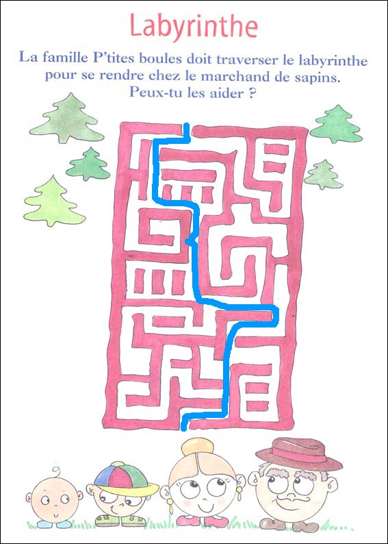 solution du jeu du labyrinthe Récré Kids