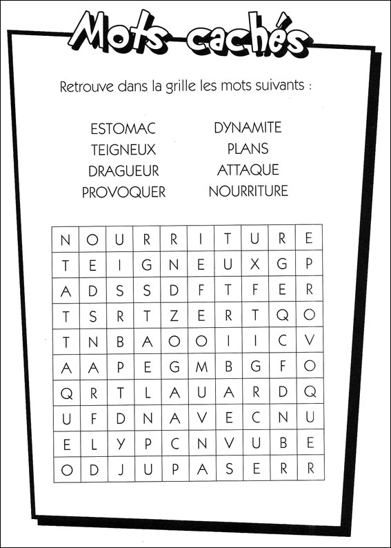 jeu du mot mystère Récré kids