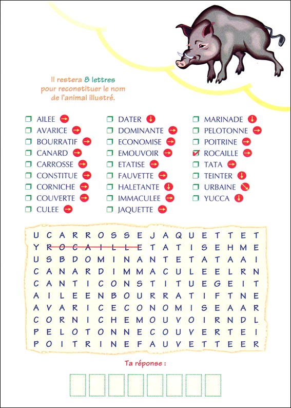 jeu du mot mystère Récré kids