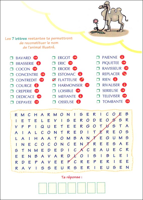 jeu du mot mystère Récré kids