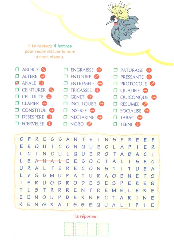 jeu du mot mystère Récré kids